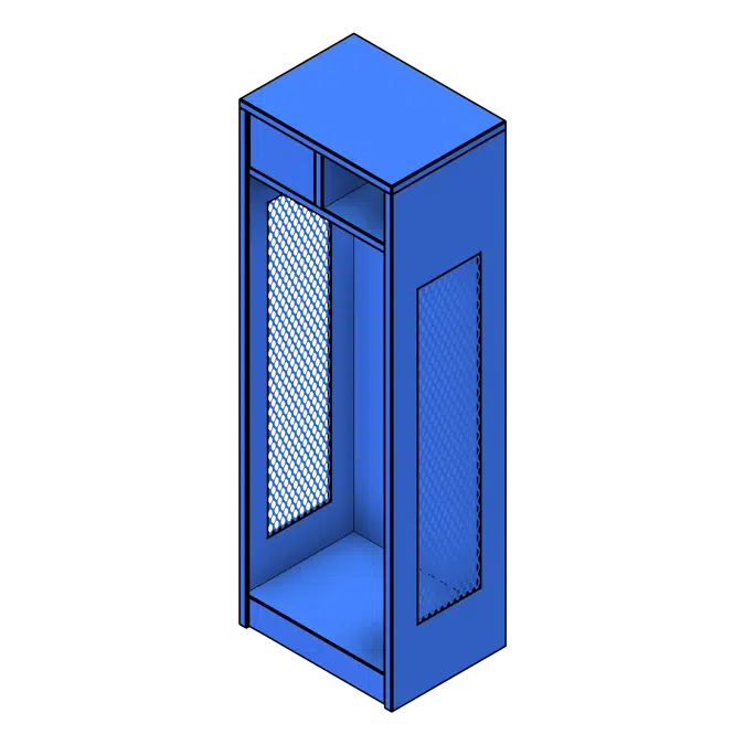 BIM objects - Free download! Athletic Steel Locker | BIMobject