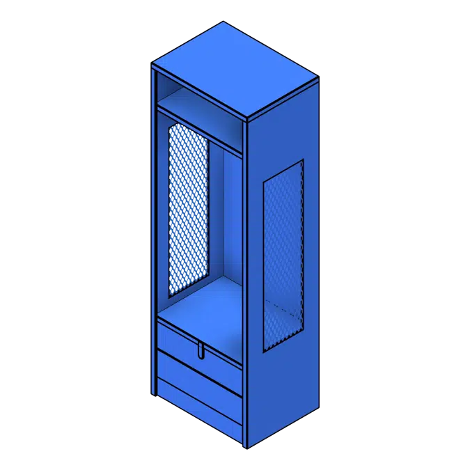 BIM objects - Free download! Athletic Steel Locker | BIMobject