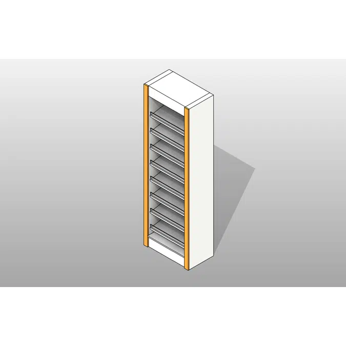 BIM objects - Free download! Rear-Loaded Gravity Shelving Pharmacy ...