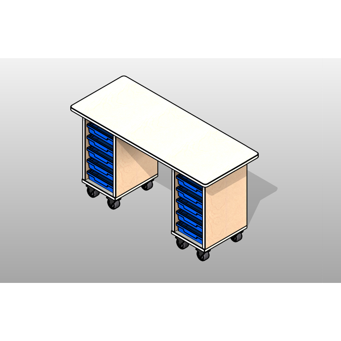 BIM objects - Free download! Counter Storage Classroom Furniture ...
