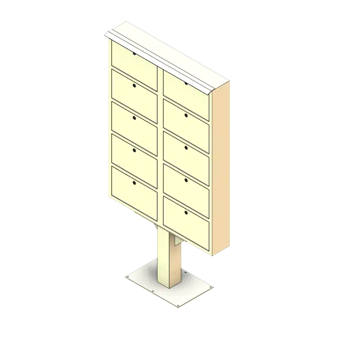 BIM object - ดาวน์โหลดฟรี! Freestanding Outdoor Weapons Locker | BIMobject