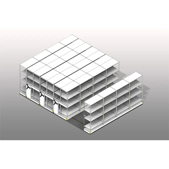 BIM objects - Free download! Industrial 4 Post High Density Shelving ...