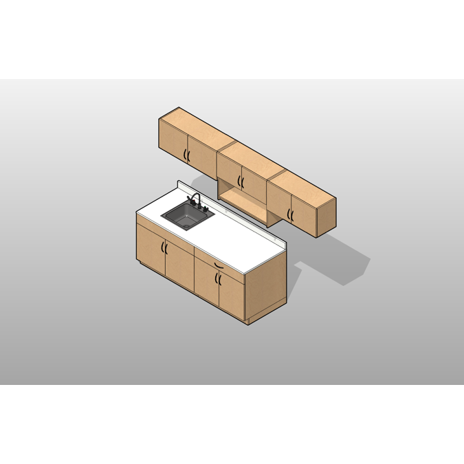 BIM objects - Free download! 09' Wide - Option 05 Break Room | BIMobject