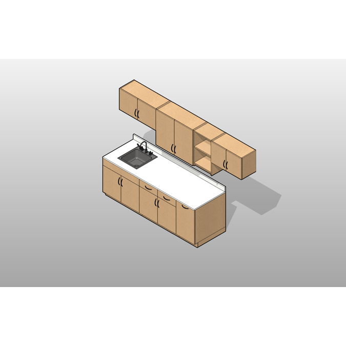 BIM objects - Free download! 10' Wide - Option 01 Break Room | BIMobject