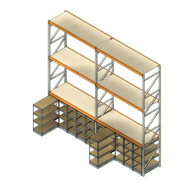 BIM objects - Free download! Under Rack Pullout High Density Shelving ...
