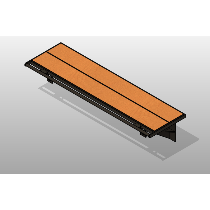 BIM objekty – zdarma ke stažení! Wall Mounted Restraint Bench | BIMobject