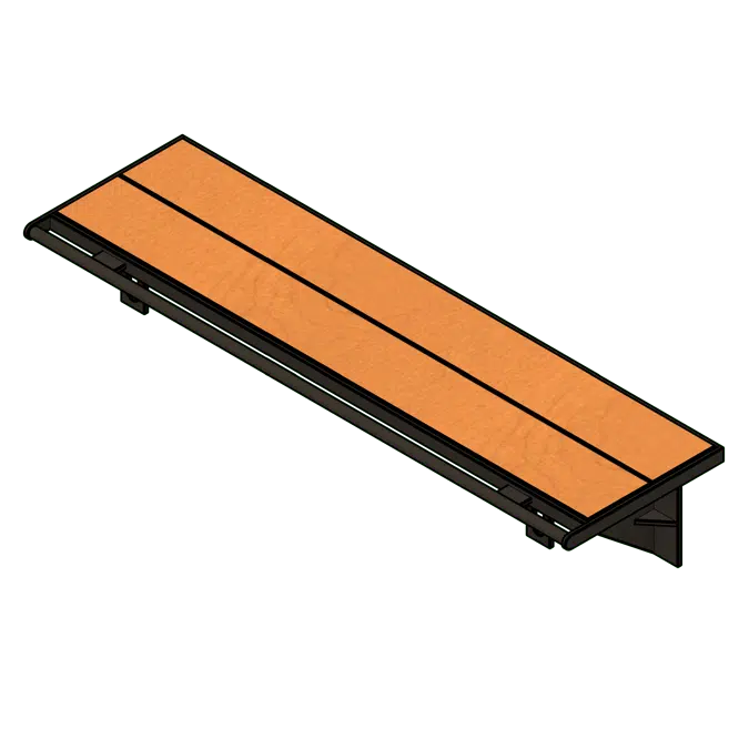 BIM objects - Free download! Wall Mounted Restraint Bench | BIMobject