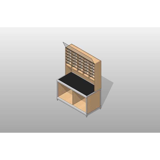 BIM objects - Free download! 05' Wide - Option 02 Mail Room | BIMobject