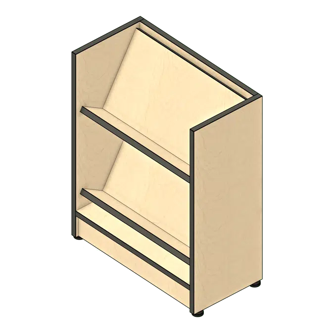 BIM objects - Free download! Angled Shelving Magazine Storage | BIMobject