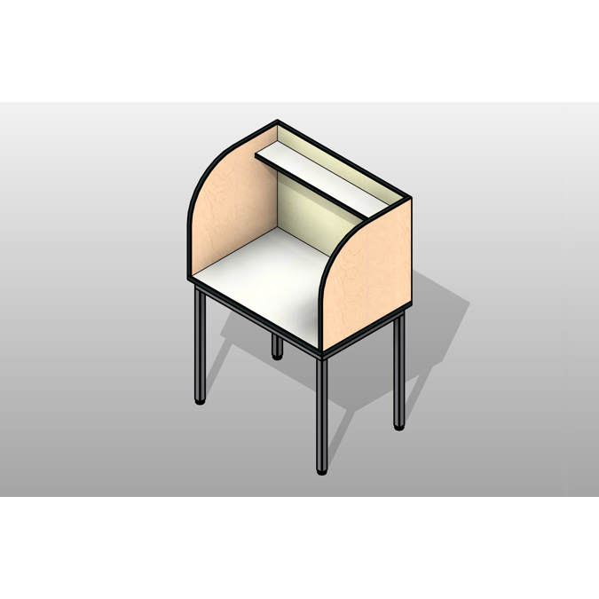 BIM objects - Free download! Study Carrel Classroom Furniture | BIMobject