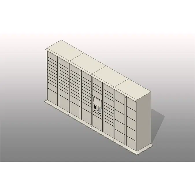 BIM objects - Free download! 70 Total Openings Laminate Smart Locker ...