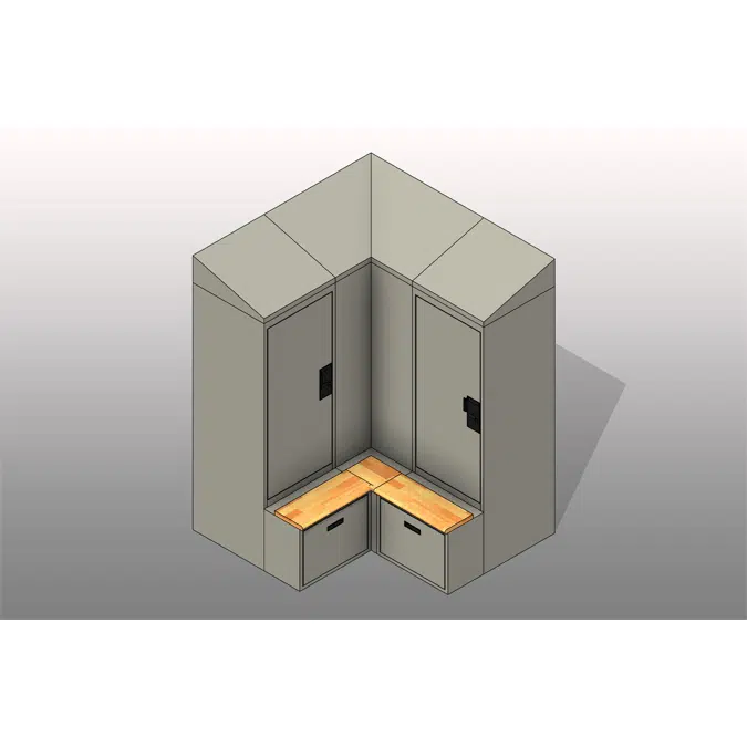 BIM objects - Free download! Personal Storage Corner Filler Metal ...