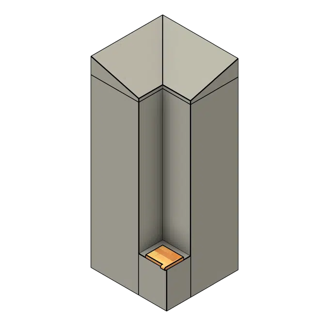 BIM objects - Free download! Personal Storage Corner Filler Metal ...