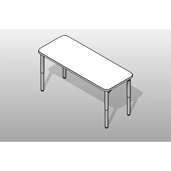 BIM objects - Free download! Rectangle Table Classroom Table | BIMobject