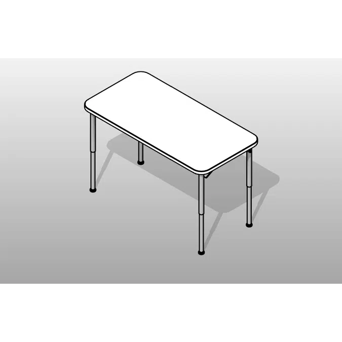 BIM objects - Free download! Rectangle Table Classroom Table | BIMobject