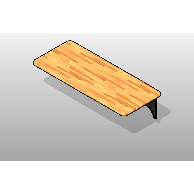 BIM objects - Free download! Wall Mounted ADA Locker Bench | BIMobject