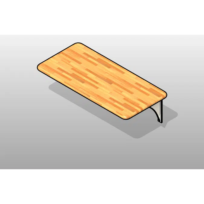 BIM objects - Free download! Wall Mounted ADA Locker Bench | BIMobject