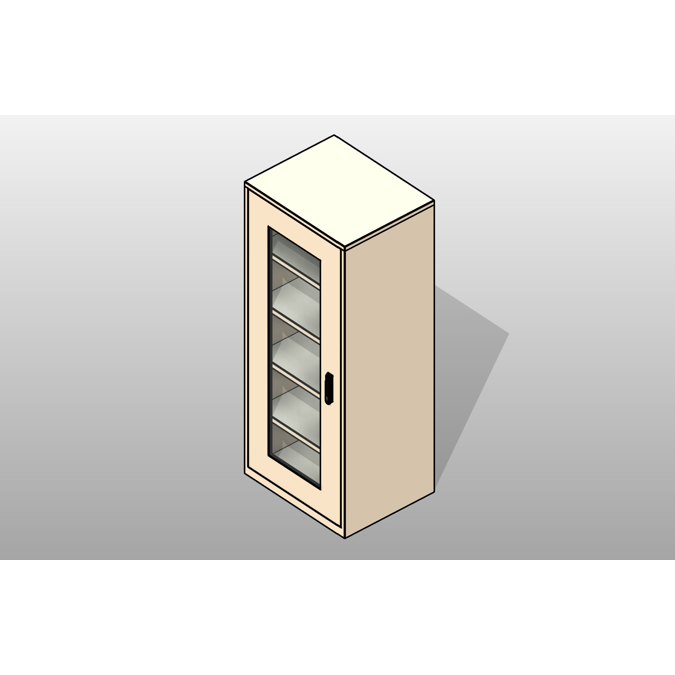 BIM objects - Free download! Shelves Museum Preservation Cabinet ...