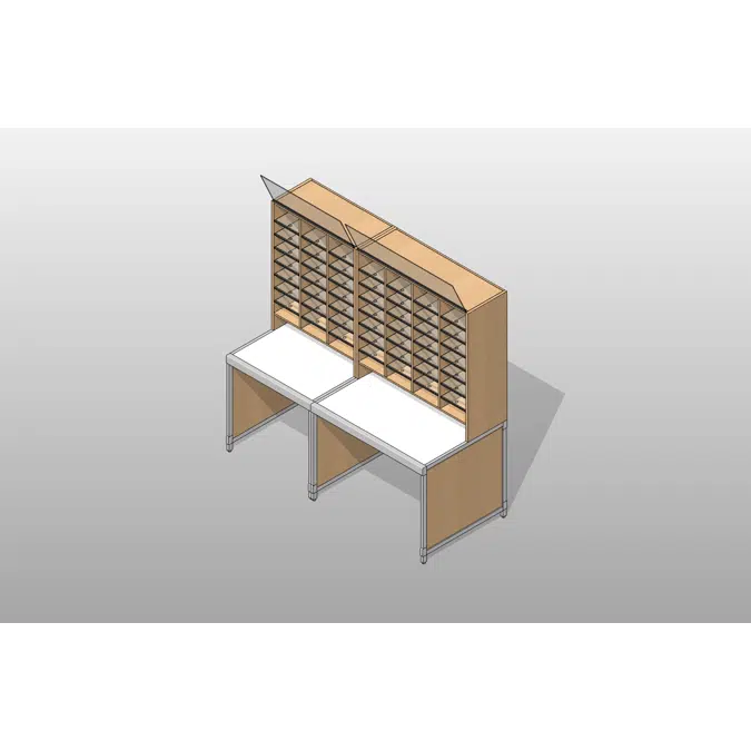 BIM objects - Free download! 07' Wide - Option 04 Mail Room | BIMobject