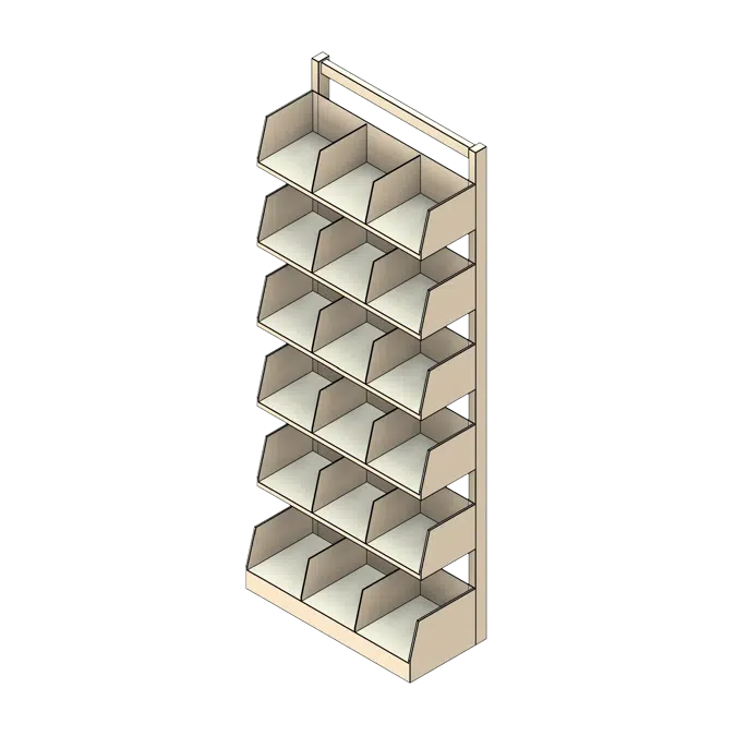 BIM objects - Free download! Cantilever Library Metal Shelving | BIMobject