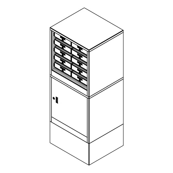 BIM objects - Free download! Taser Storage Metal Lockers | BIMobject