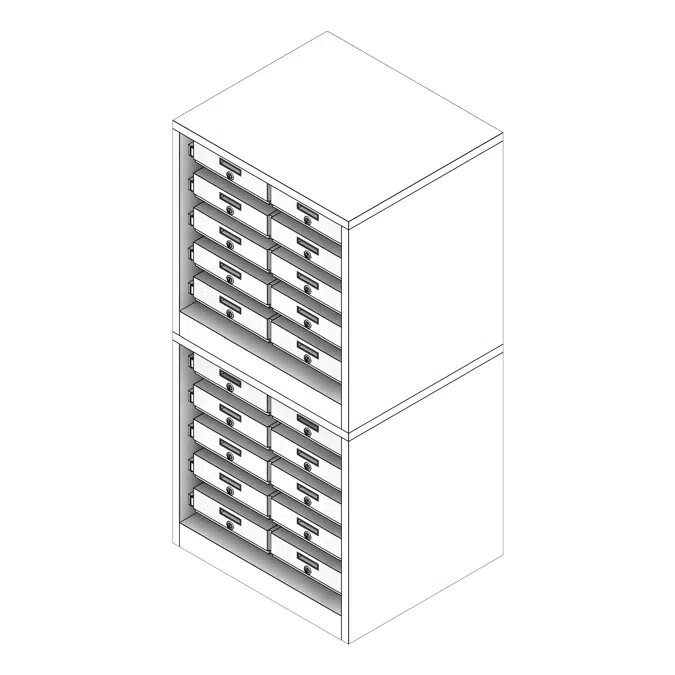 BIM objects - Free download! Taser Storage Metal Lockers | BIMobject