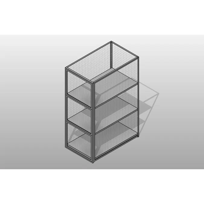 BIM objects - Free download! Tiered Tenant Welded Wire Locker | BIMobject
