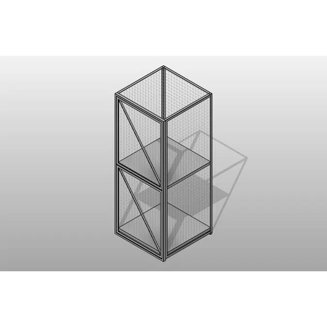 BIM objects - Free download! Tiered Tenant Welded Wire Locker | BIMobject