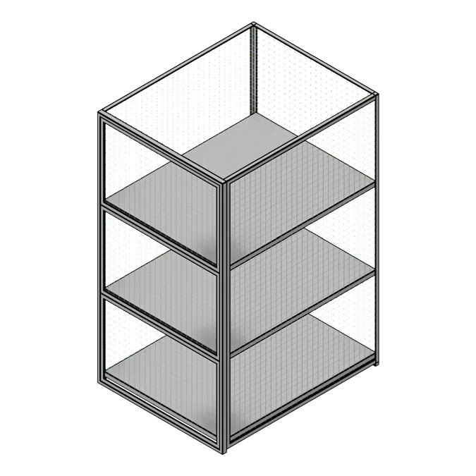 BIM objects - Free download! Tiered Tenant Welded Wire Locker | BIMobject