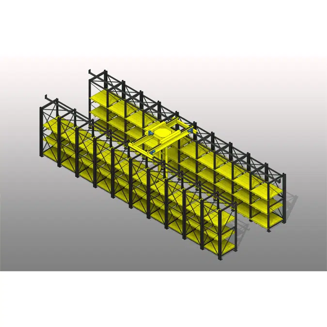 Objetos BIM - ¡Descarga gratis! 124" Tall - Single Aisle Pallet Rack ...
