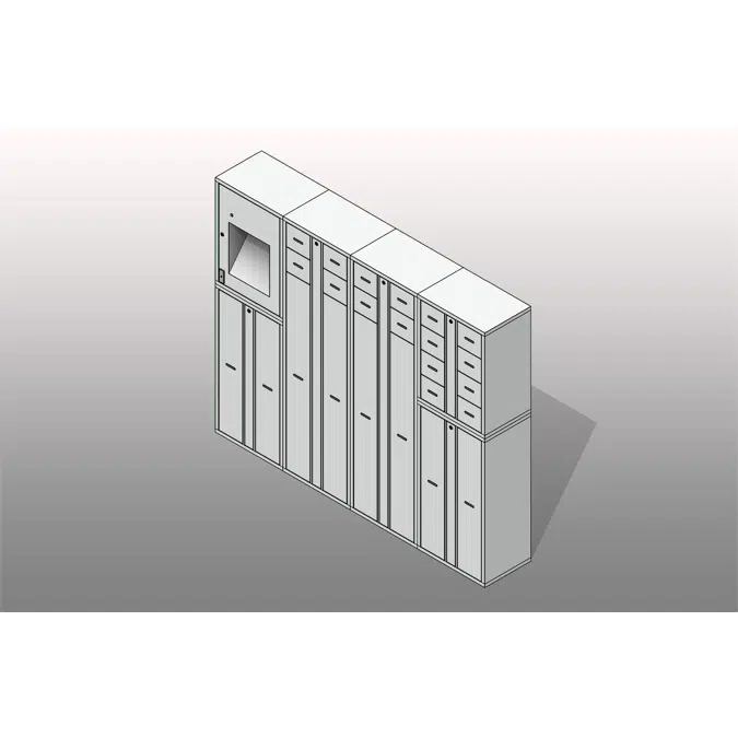 BIM objects - Free download! 24 Door Weapons Tracking Locker | BIMobject
