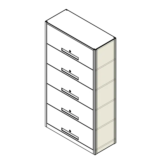 BIM objects - Free download! Flip Up File Doors 4 Post Shelving | BIMobject