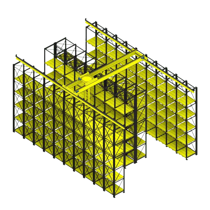 Objetos BIM - ¡Descarga gratis! 292" Tall - Double Aisle Pallet Rack ...