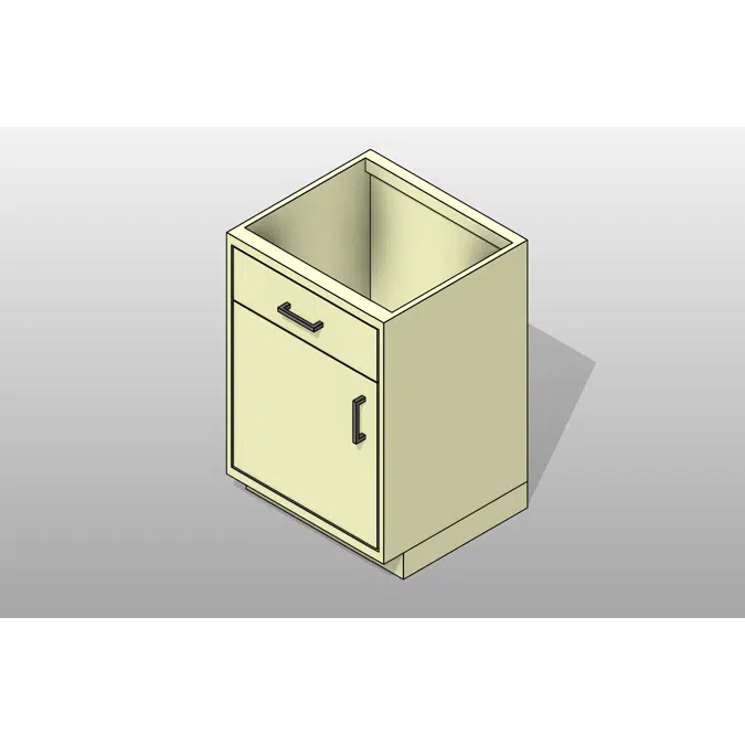 BIM objects - Free download! Drawers and Doors Steel Lab Base Cabinet ...