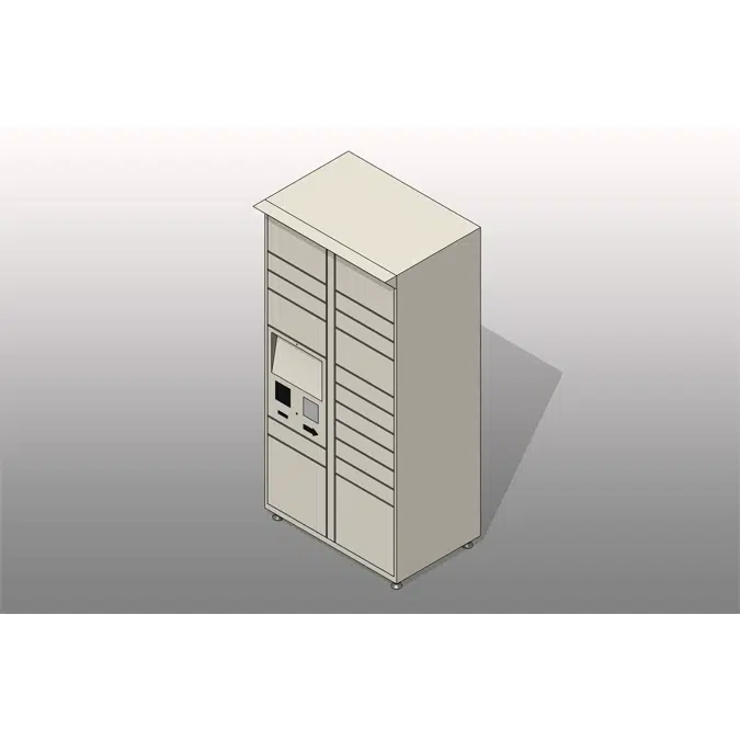 BIM objects - Free download! Smart Parcel Metal Locker | BIMobject