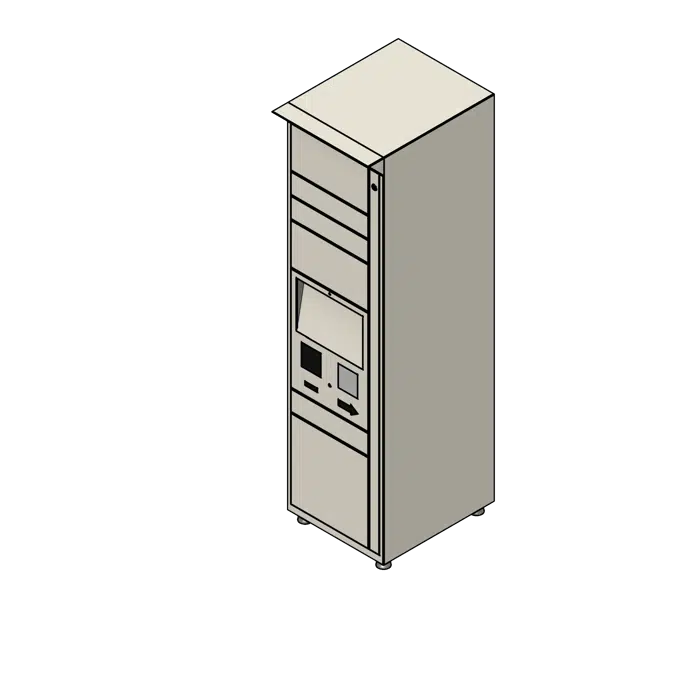 BIM objects - Free download! Smart Parcel Metal Locker | BIMobject