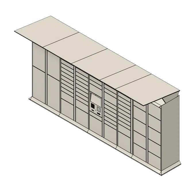 BIM objects - Free download! Smart Parcel Metal Locker | BIMobject