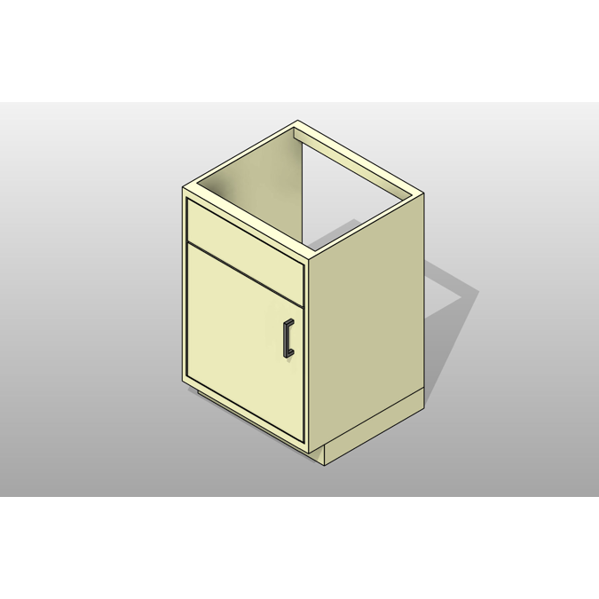 BIM objects - Free download! Sink Steel Lab Base Cabinet | BIMobject