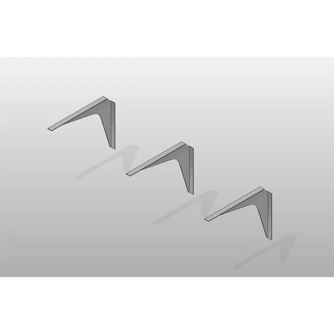 BIM objects - Free download! Countertop Support Steel Bracket Array ...