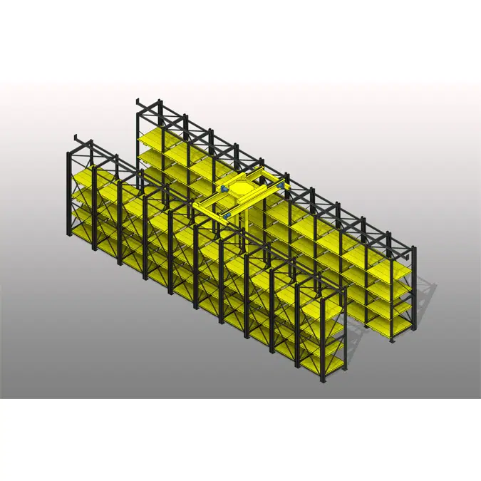BIM objects - Free download! 148" Tall - Single Aisle Pallet Rack ...