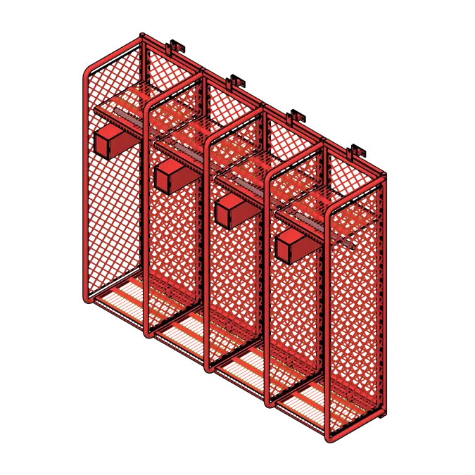 BIM objects - Free download! Wall Mounted Firefighter Locker | BIMobject