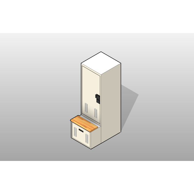 BIM objects - Free download! Full Height Personal Storage Metal Locker ...