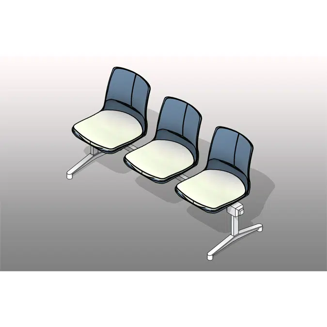 BIM objects - Free download! Tandem Shell Polypropylene Seating | BIMobject