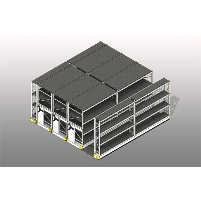 BIM objects - Free download! Industrial Wide Span High Density Shelving ...