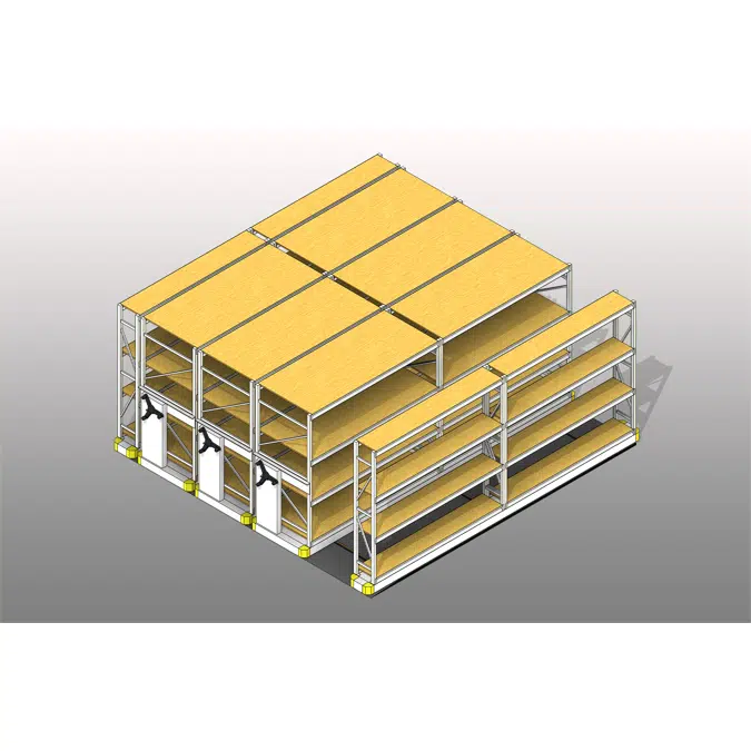 BIM objects - Free download! Industrial Wide Span High Density Shelving ...