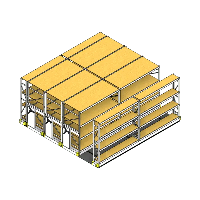 Objetos BIM - ¡Descarga gratis! Industrial Wide Span High Density ...