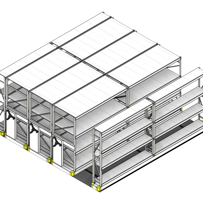 Objetos BIM - ¡Descarga gratis! Industrial Wide Span High Density ...