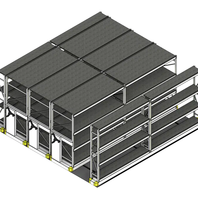 BIM objects - Free download! Industrial Wide Span High Density Shelving ...