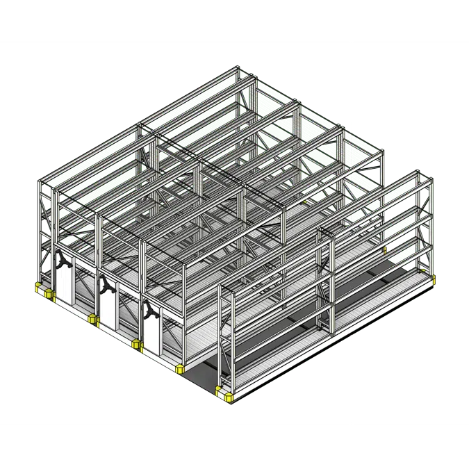 BIM objects - Free download! Industrial Wide Span High Density Shelving ...
