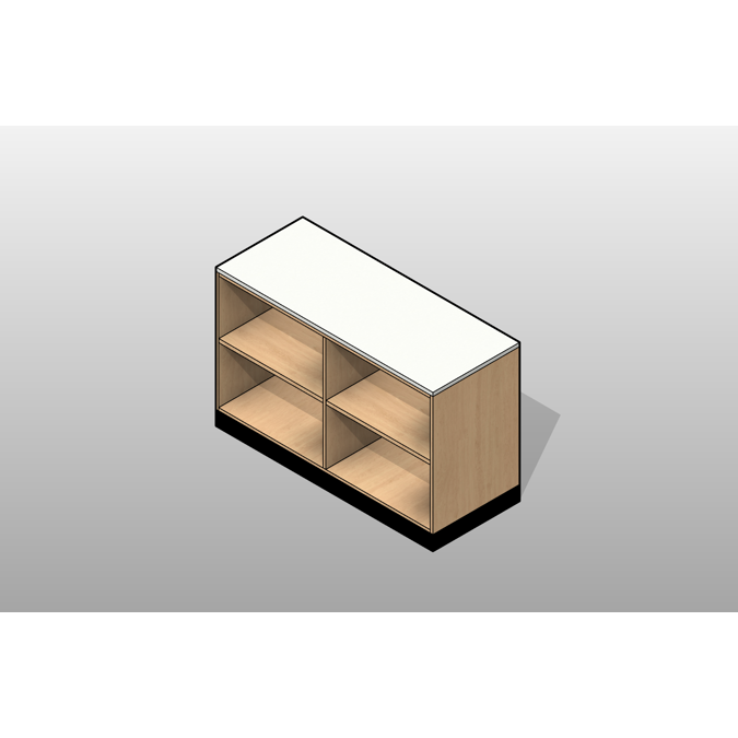 BIM objects - Free download! Island Open Mobile Laminate Base Cabinet ...
